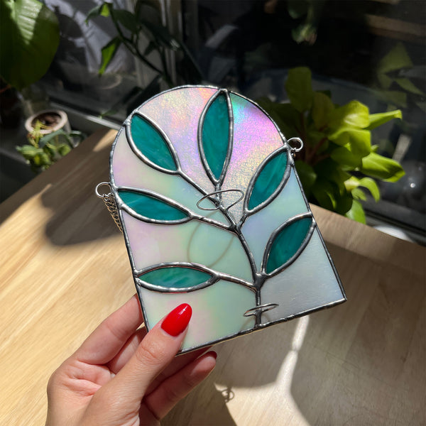 Iridescent Leaves Stained Glass - Plant Propagation – Amaya Jade