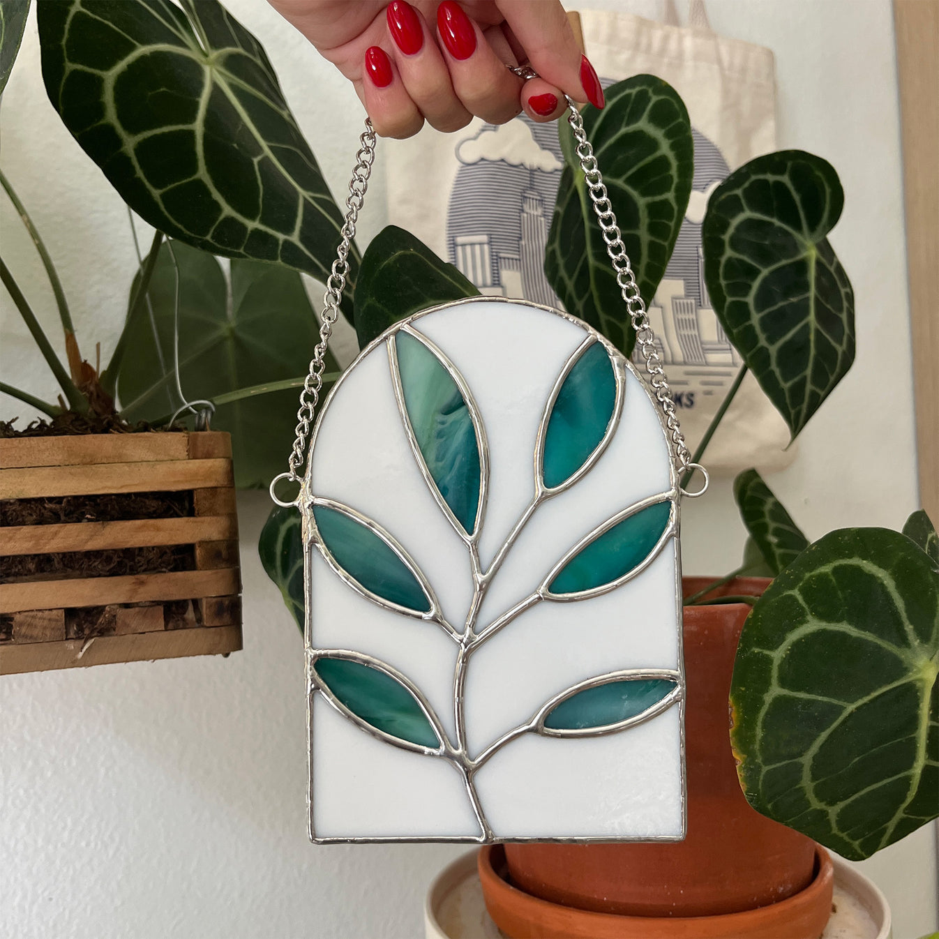 Iridescent Leaves Stained Glass - Plant Propagation – Amaya Jade