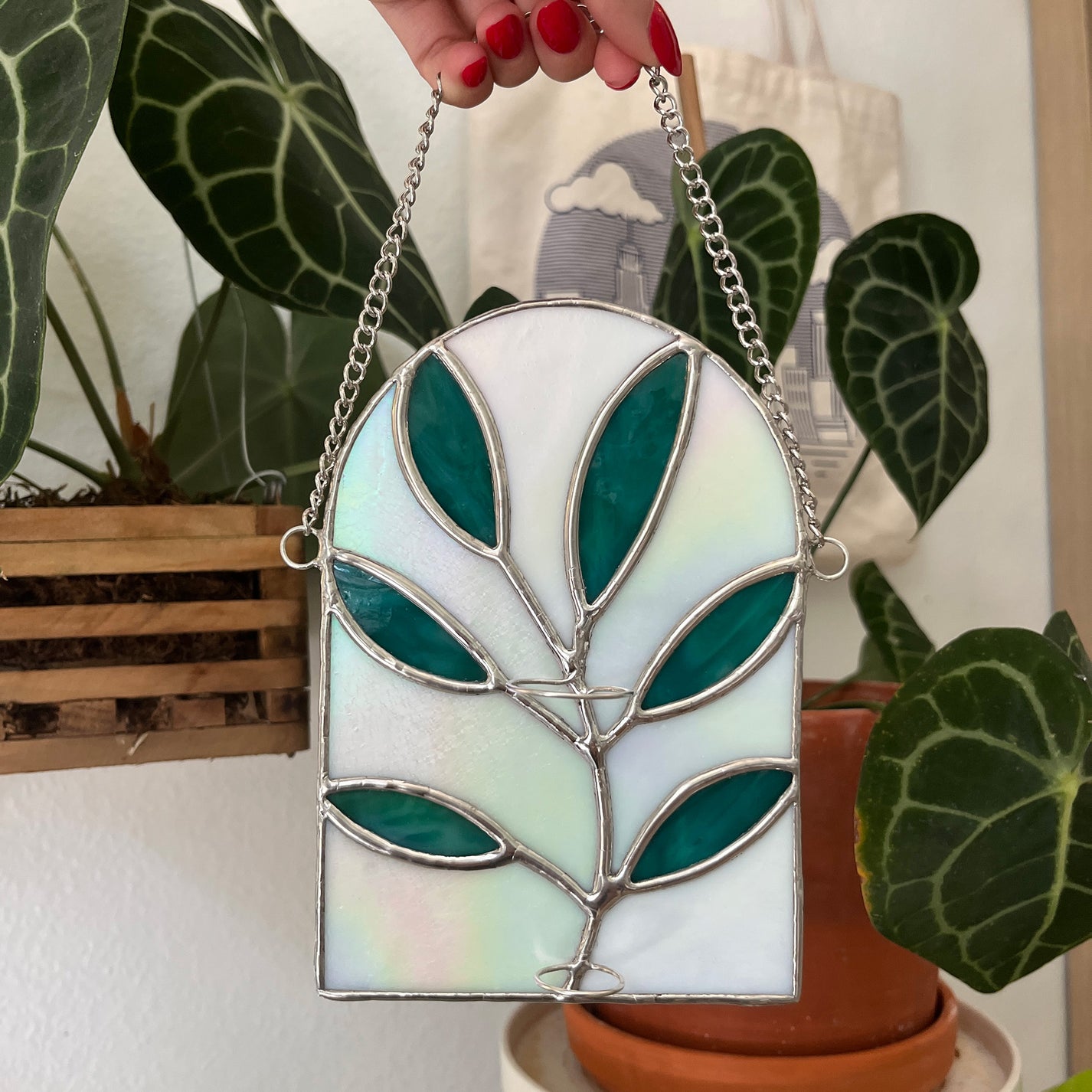 Iridescent Leaves Stained Glass - Plant Propagation – Amaya Jade